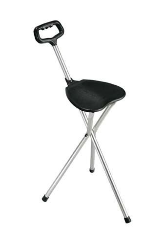 Drive Folding Lightweight Cane Seat, Silver, Non Adjustable - Medex Supply