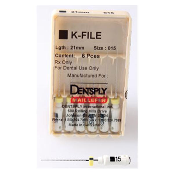 K-File, Size 20, 21 mm, Stainless Steel Yellow 6/Pk, - Medex Supply