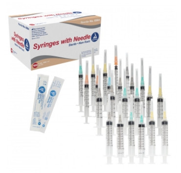 Syringes With Needle - 3cc - 23G, 1" needle, 100/Box, 8 Boxes/Case ...