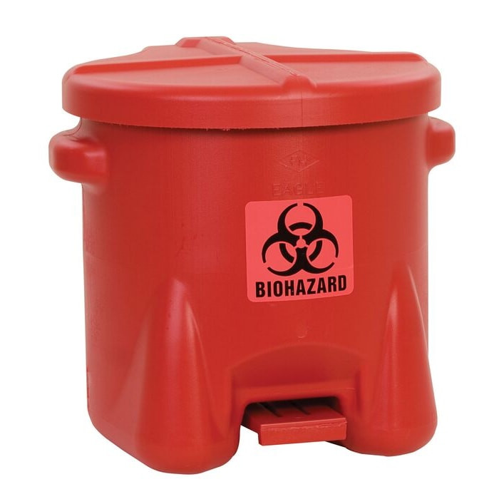 Eagle Step-On Biohazard Waste Container, 10 Gallon - Medex Supply