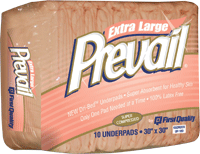 First Quality Prevail Nighttime Underpads, 30" x 30", Peach - Medex Supply