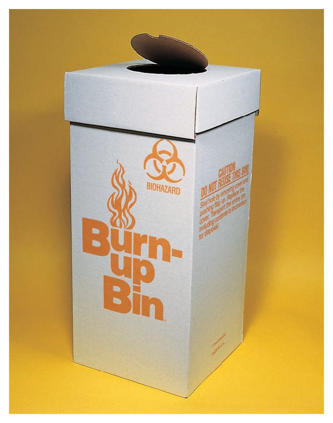 Fisherbrand Burn-up Bin Biohazard Waste Boxes - Medex Supply
