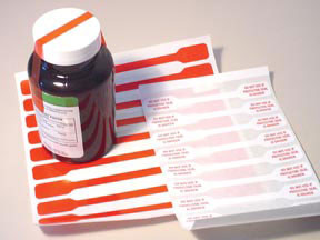 Fisher Scientific Tamper-Evident Labels, Blank Red Acetate, 1000/pk ...