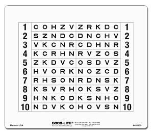 Good-Lite Sloan Letter Magnetic Distance Chart, 20/20 Optotypes - Medex ...