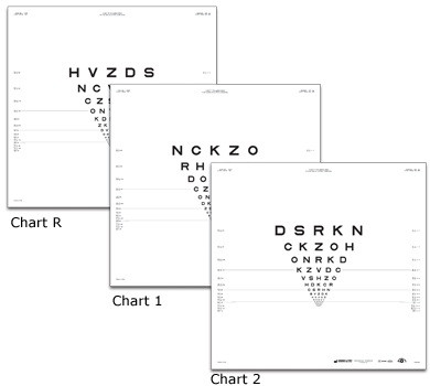 Good-Lite Original Series ETDRS Translucent Distance Charts for 6.5ft ...