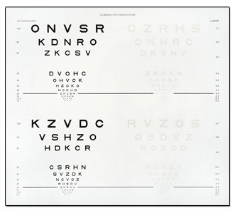 CSV1000CA Contrast Acuity (CA) Chart - Medex Supply