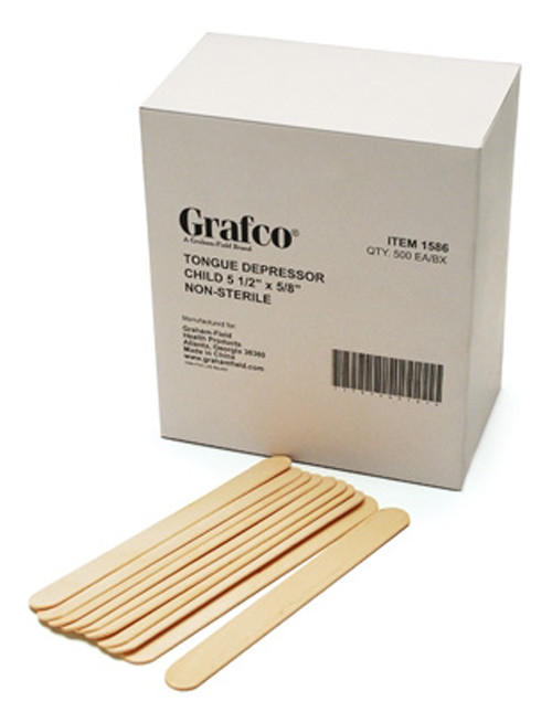 Grafco Child Tongue Depressor, Non-Sterile, 500/bx - Medex Supply