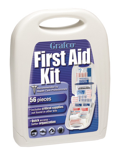 Grafco Travel First Aid Kit, 7 1/8" x 5 1/8" x 2" - Medex Supply