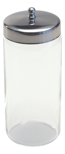 Grafco Flint Glass Applicator Jar w/ Overlapping Stainless Steel Cover ...