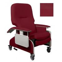 Lumex Deluxe Clinical Care Recliner With Drop Arms, Berry - Medex Supply