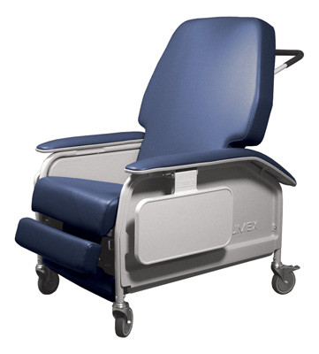 Lumex Extra-Wide Clinical Care Recliner, Imperial Blue - Medex Supply