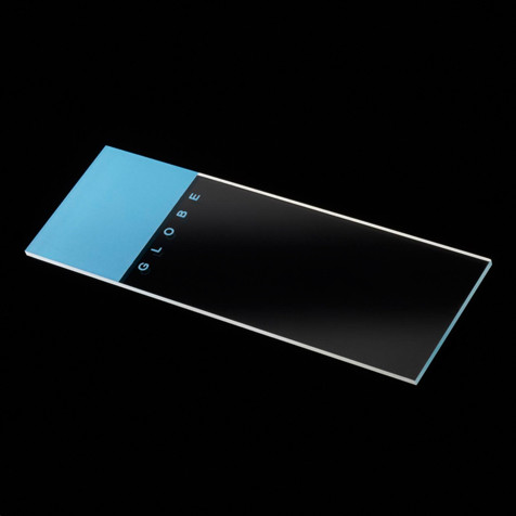 Globe Scientific Color Coded Microscope Slides, Ground Edges, Blue ...