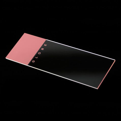 Globe Scientific Color Coded Microscope Slides, Beveled Edges, Pink ...