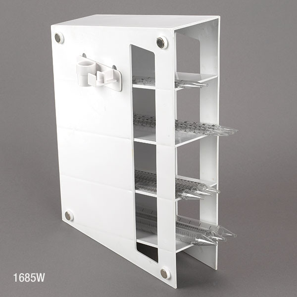 Pipette Storage Rack, 4 Compartment, Includes 2 Accessory Holders, Red ...