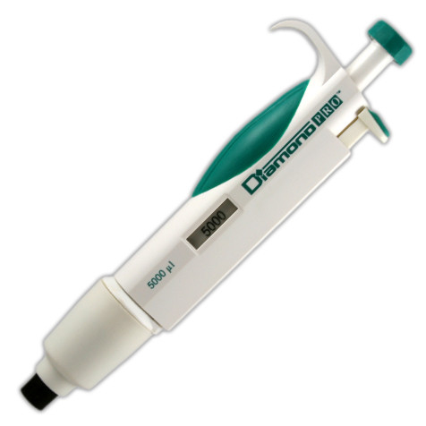 Globe Scientific Fixed Volume Diamond Pro Pipette, 5000uL, Light Green ...