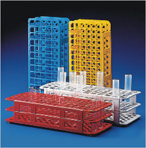 Globe Scientific Tube Rack, 16/17mm, 60-Place, PP, Blue - Medex Supply