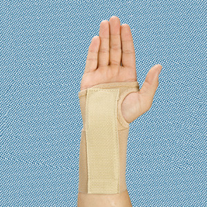 Elastic Wrist Brace, Right Large 3 1/2" - 4" (Brown) - Medex Supply
