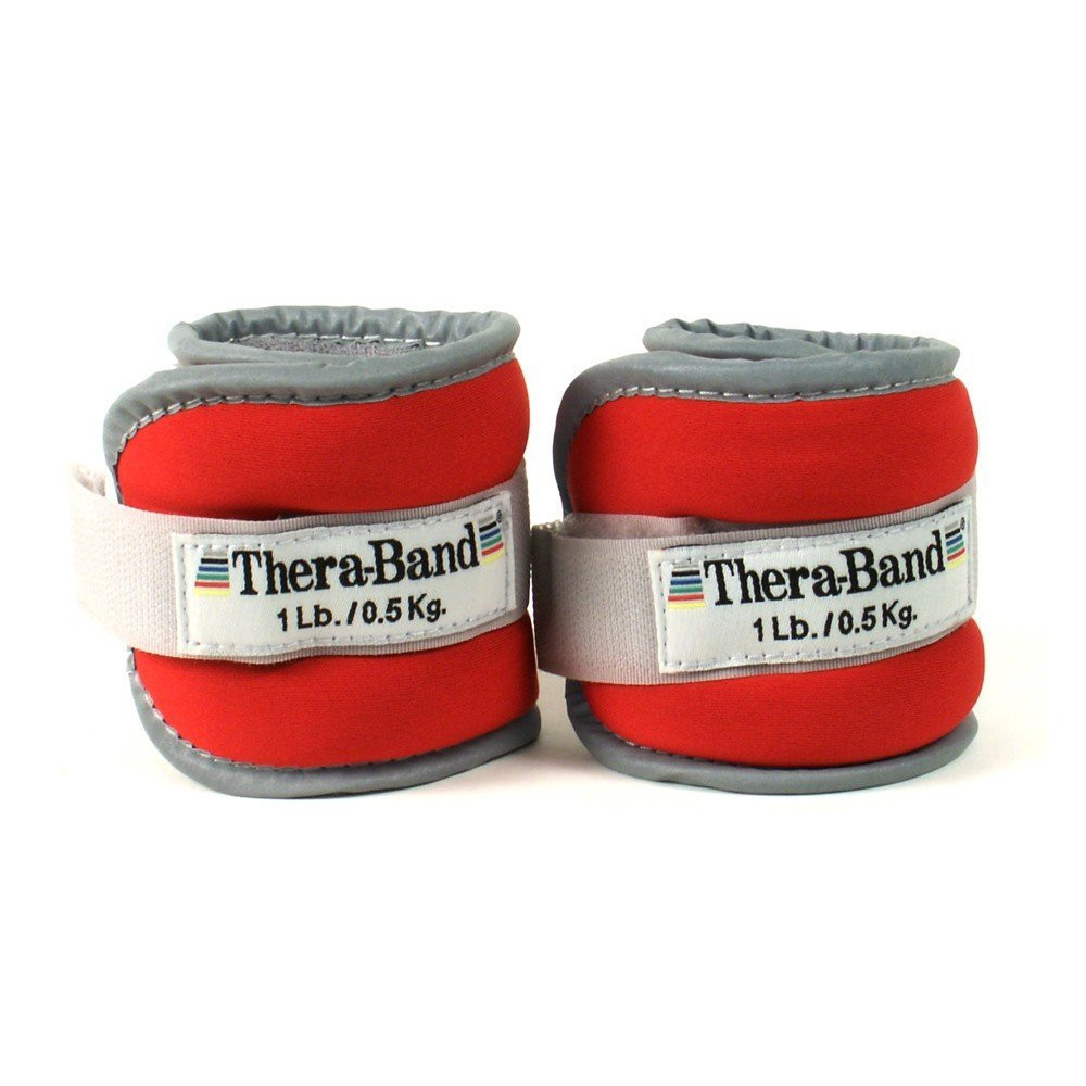 Thera-Band Ankle & Wrist Weight Set, Red, 1 pound - Medex Supply