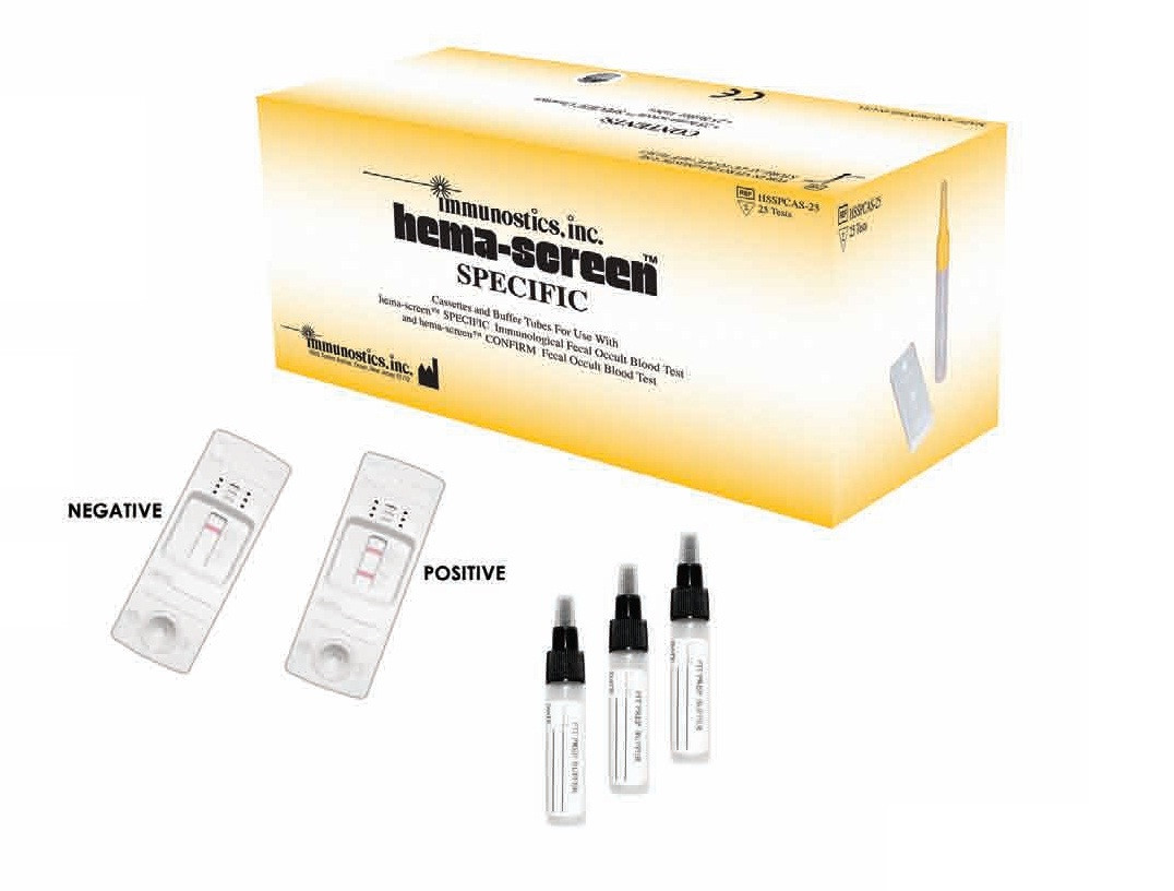 Immunostics Hema Screen Specific Fecal Occult Blood Test Cassettes, 25 ...