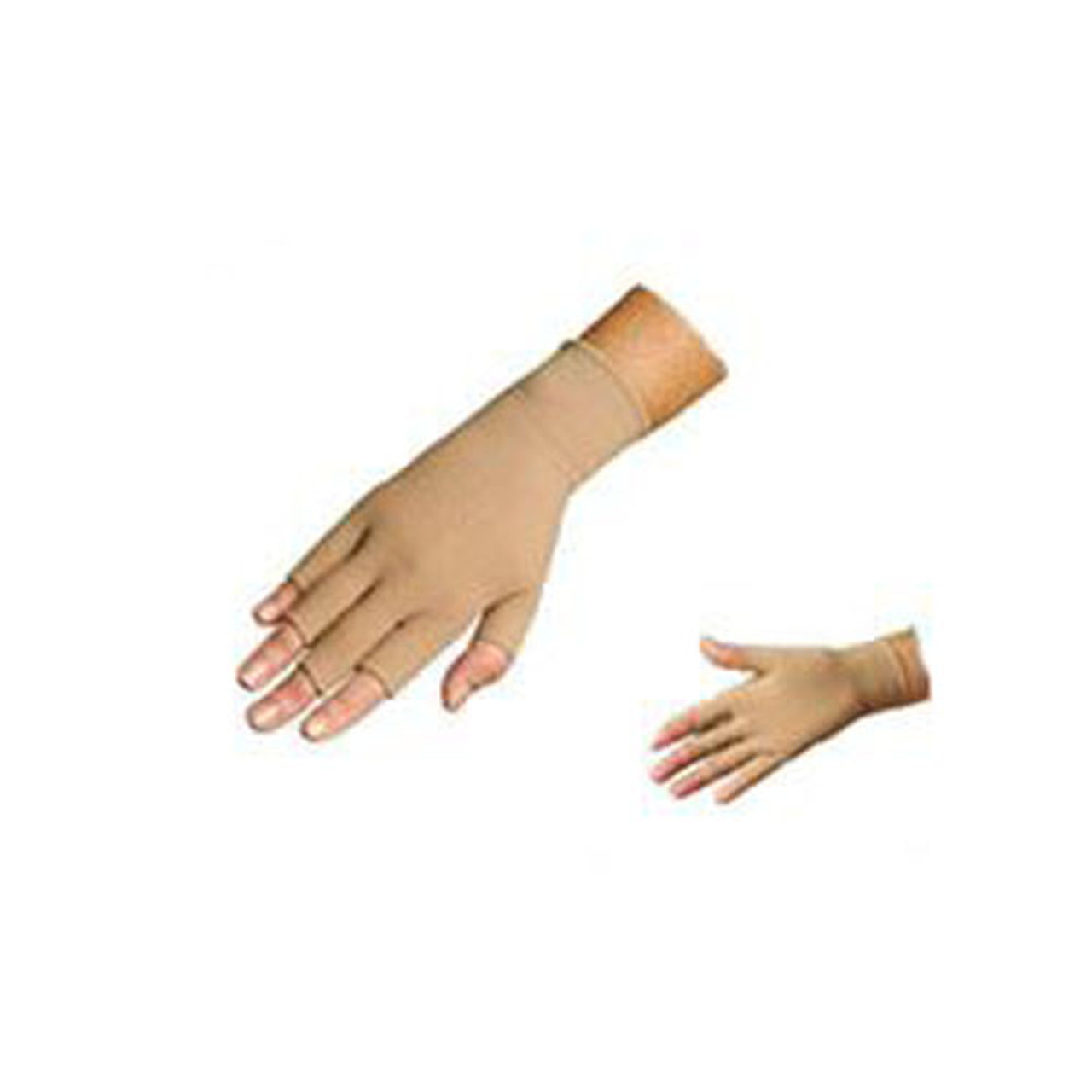 Juzo Basic Hand Gauntlet with Finger Stubs, Medium, Beige - Medex Supply