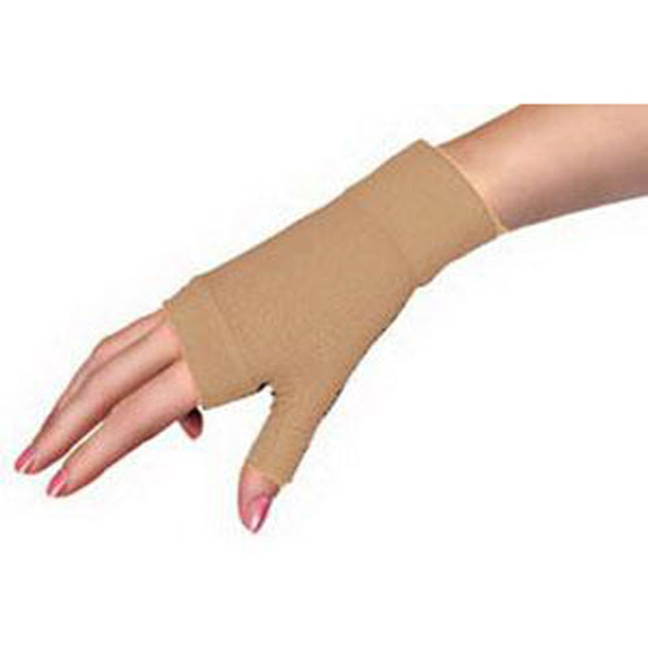 Juzo DreamSleeve Compression Gauntlet with Thumb Stub, Medium, Beige - Medex Supply