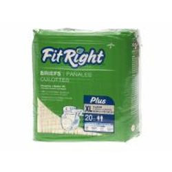 Medline FitRight Plus Briefs, XL, 80/cs - Medex Supply