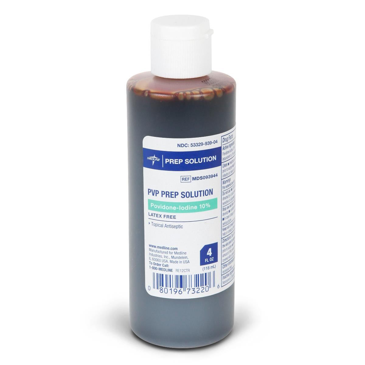 Povidone Iodine Prep Solution, 4 oz. - Medex Supply