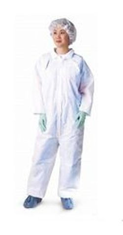 Medline Classic Breathable Coveralls, Straight Wrists and Ankles, White ...