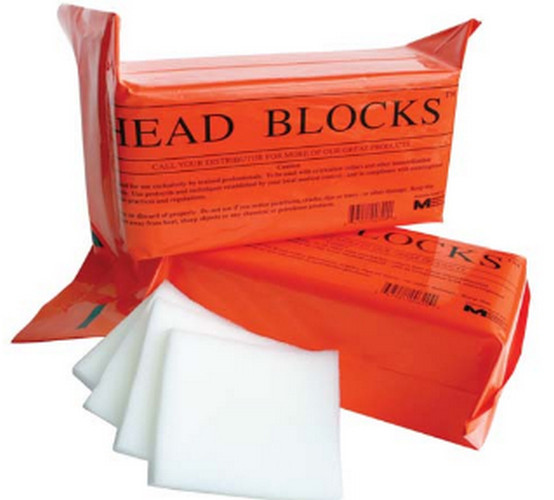 Morrison Medical Orange Foam Head Blocks with Foam Cervical Pads, 9prs ...