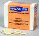 Latex Ultrasound Probe Sheathes, Non Sterile, Round Ended Rolled, 1.25 ...