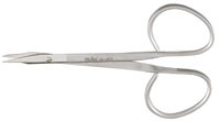 Miltex Eye Suture Scissors, 4" (10.2 Cm), Ribbon Type, Slightly Curved ...
