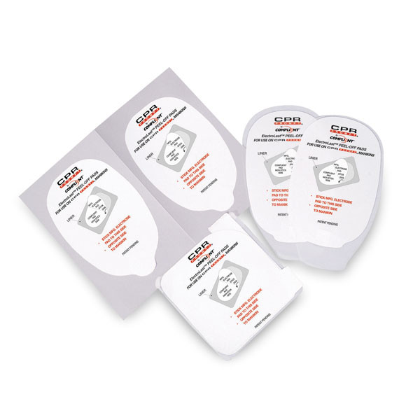 Nasco ElectroLast AED Trainer Foam Electrode Peel-Off Pads, Medtronic ...