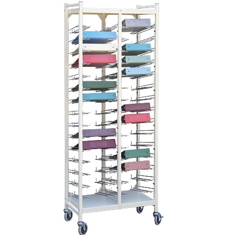 Omnimed Tall Horizontal Open Chart Rack, 30 Binder Capacity, Beige ...
