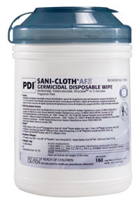 PDI Sani-Cloth AF3, Alcohol Free, 6" x 6.75" Wipes, 160 wipes/can ...