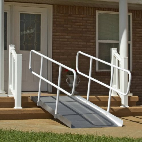 XPS736 7ft XP Solid Wheelchair ramp with handrails - Medex Supply