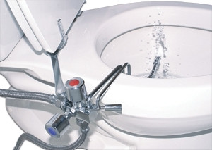 The Bidematic Bidet System, Hot/Cold for One Piece Toilets - Medex Supply