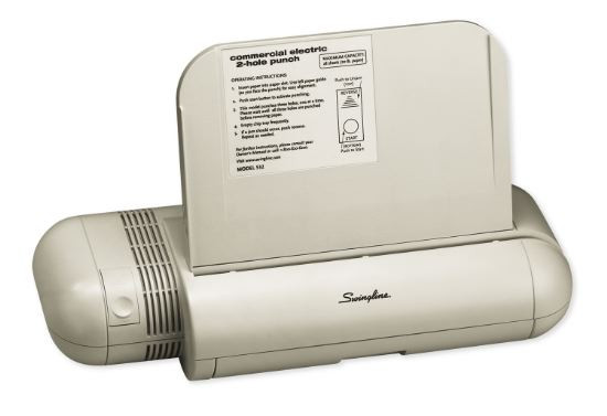Swingline Electric Punch, 2 Hole, Platinum - Medex Supply