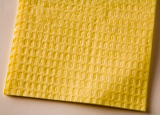 Tidi 2 Ply Tissue Towel, Poly Back, Waffle Embossed, 13" x 18", Yellow ...