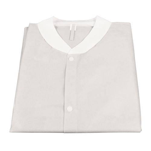 Dynarex Disposable Lab Coat without Pockets, White, Small, 30/cs ...