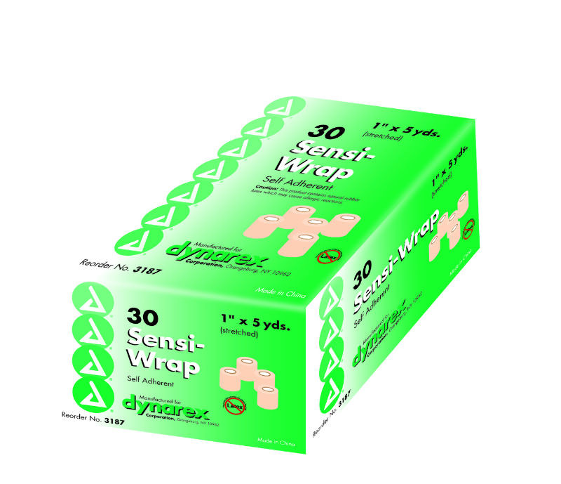 Dynarex Sensi Wrap Self Adherent Bandage, Latex-Free, 1" x 5 yds, Tan ...
