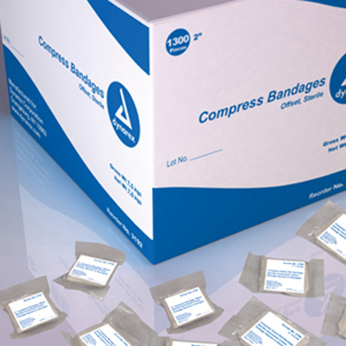 Dynarex Compress Gauze Roll Bandage, Sterile, 2" x 6 yd, 1000/cs ...