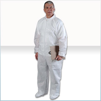 AlphaGuard Coveralls, Elastic Wrist, Ankle & Back, Serged Seams, White ...