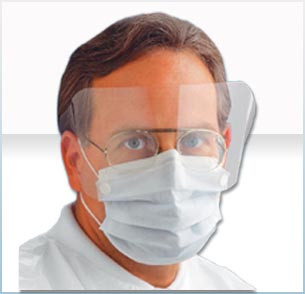 Alpha ProTech ShieldMate Mask with Extended Shield, Earloops, White ...