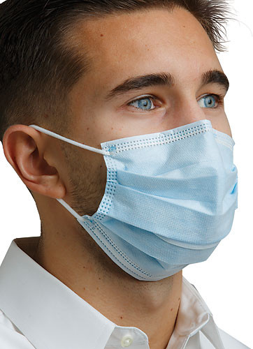 AlphaAir Face Masks, Earloops, Yellow, 500/cs - Medex Supply