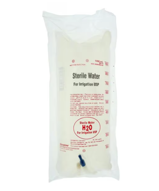 Sterile Water for Irrigation, USP, 1000 mL UROMATIC Plastic Container ...