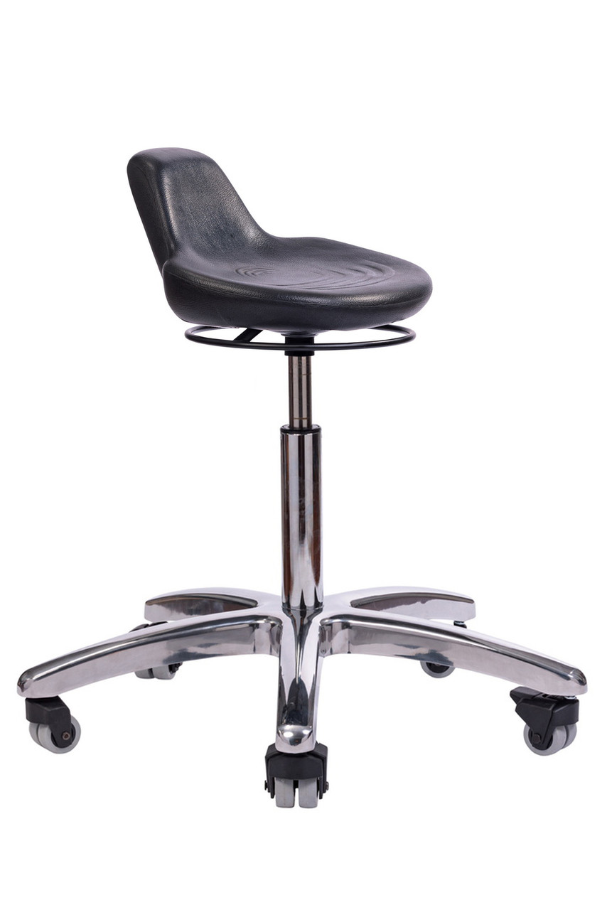 Sit Stand Stool With Aluminum Base - Medex Supply