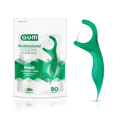 GUM Flosser Professional Clean Curvy Fresh Mint Green 3/pk 48pk/bx ...