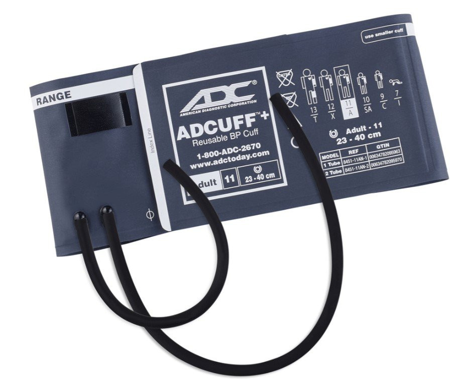 ADCUFF+, 1 pc Cuff, 2 Tube Adult, Navy - Medex Supply