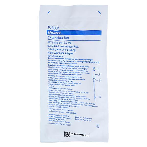 IV Extension Set 6" Male Luer Lock Adapter 48/Case - Medex Supply