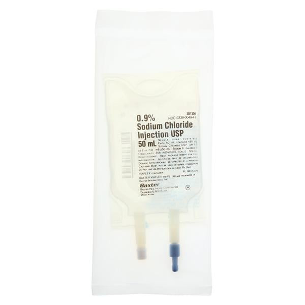 IV Injection Solution Sodium Chloride 0.9% 50mL Viaflex Plastic ...